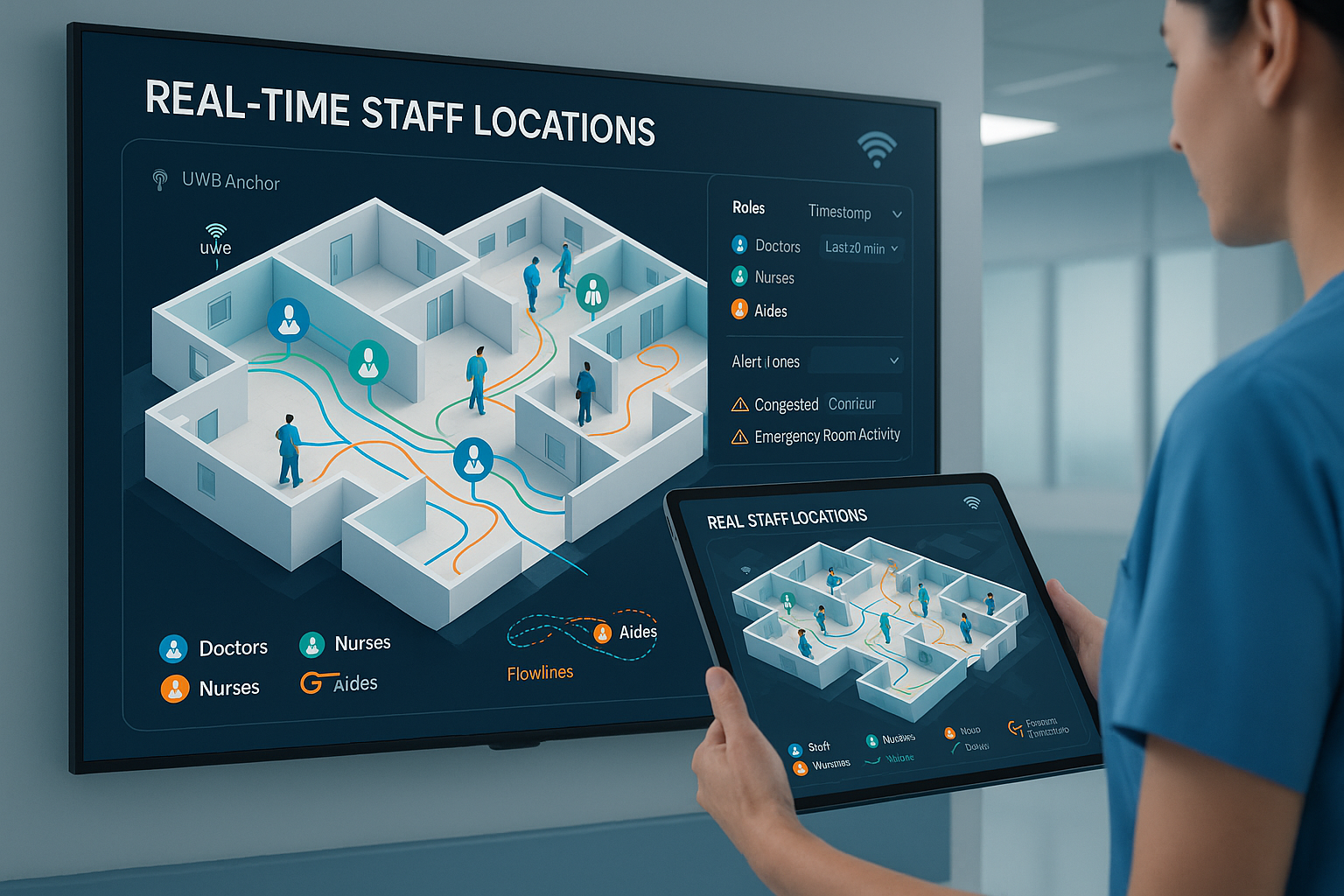 Staff Workflow Optimization Using UWB in Healthcare | Trackio